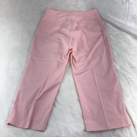 Talbots | Pants & Jumpsuits | Talbots Dressy Crop Capris Pink Cotton ...